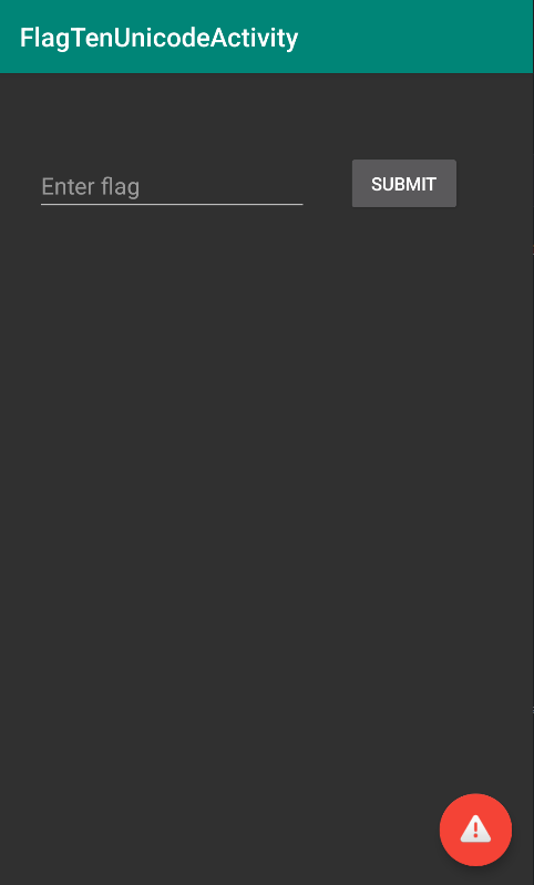 InjuredAndroidWriteups/Flag 10 | Unicode.md at main · cd80-ctf/InjuredAndroidWriteups · GitHub
