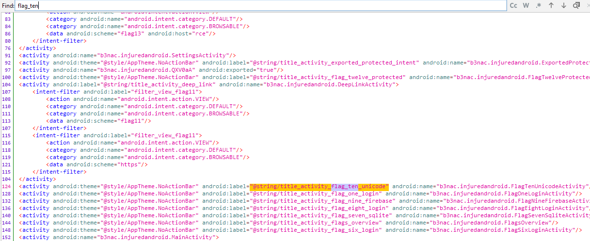 InjuredAndroidWriteups/Flag 10 | Unicode.md at main · cd80-ctf/InjuredAndroidWriteups · GitHub