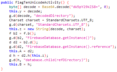 InjuredAndroidWriteups/Flag 10 | Unicode.md at main · cd80-ctf/InjuredAndroidWriteups · GitHub