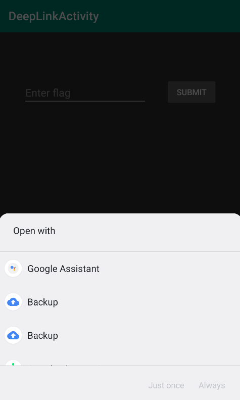 InjuredAndroidWriteups/Flag 11 | Deep Links.md at main · cd80-ctf/InjuredAndroidWriteups · GitHub