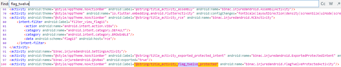 InjuredAndroidWriteups/Flag 12 | Protected Components.md at main · cd80-ctf ...