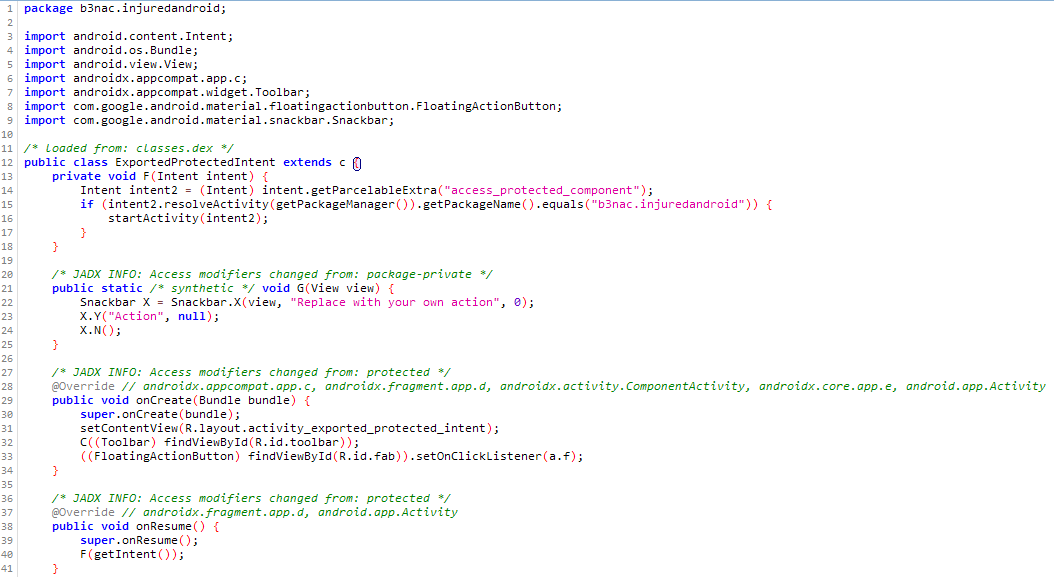 InjuredAndroidWriteups/Flag 12 | Protected Components.md at main · cd80-ctf ...