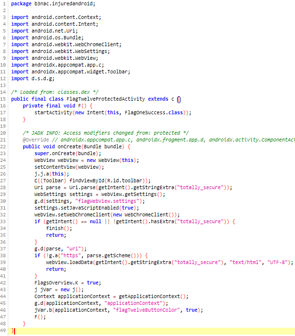 InjuredAndroidWriteups/Flag 12 | Protected Components.md at main · cd80-ctf ...