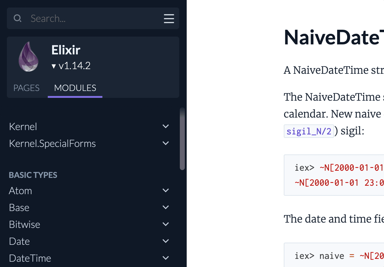 Suggestions for UX improvements · Issue #1636 · elixir-lang/ex_doc · GitHub