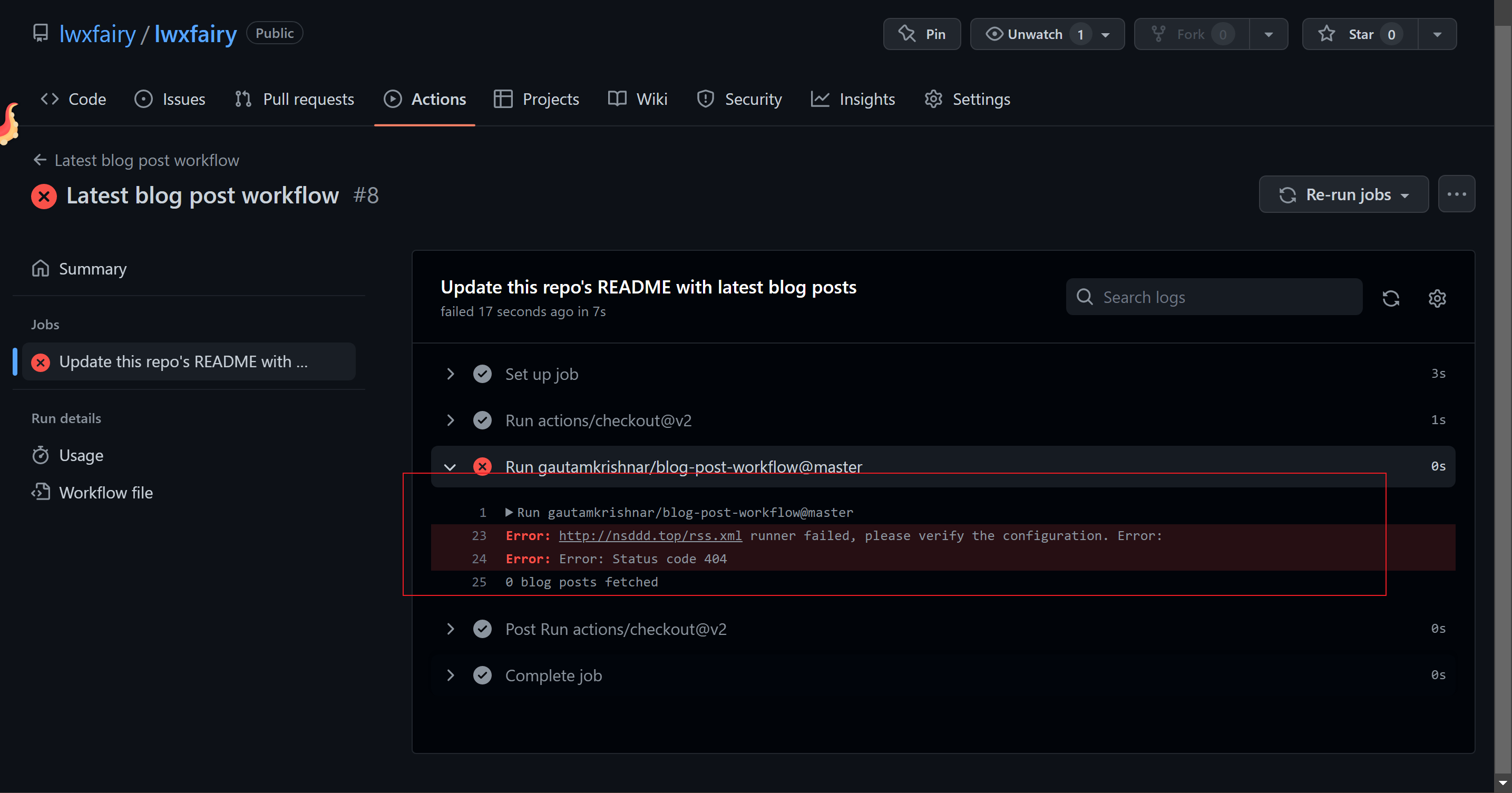 [Bug]: error nsddd.top/rss.xml · Issue #174 · gautamkrishnar/blog-post-workflow · GitHub