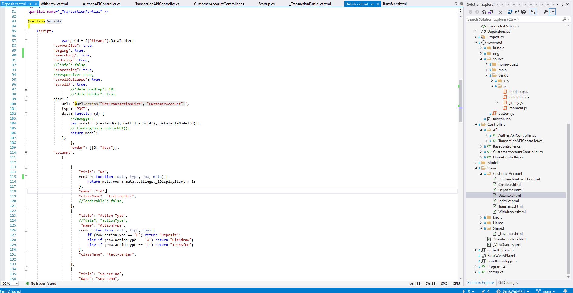 GitHub - Ligerking007/BankWebAPI: BankWebAPI ASP.Net Core Example