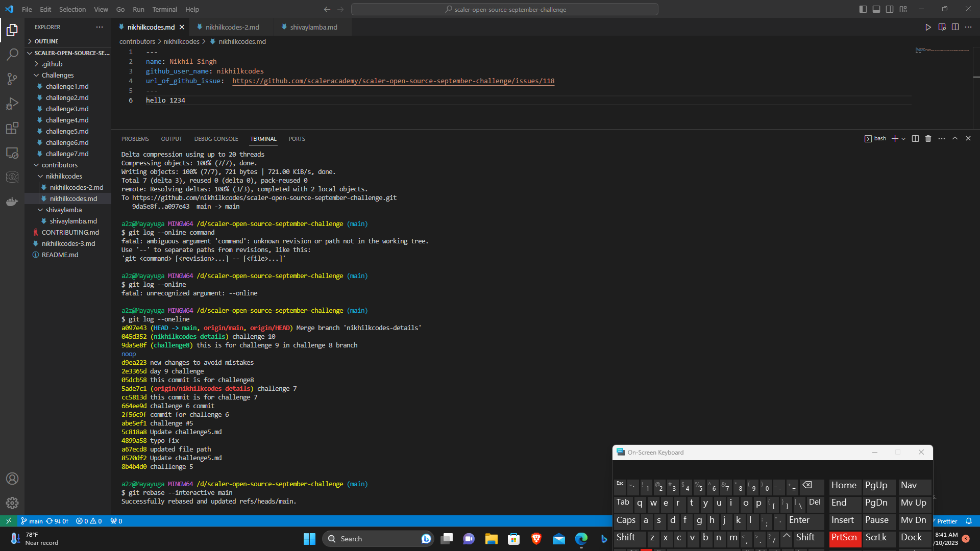 Challenge #1 · Issue #118 · scaleracademy/scaler-open-source-september-challenge · GitHub
