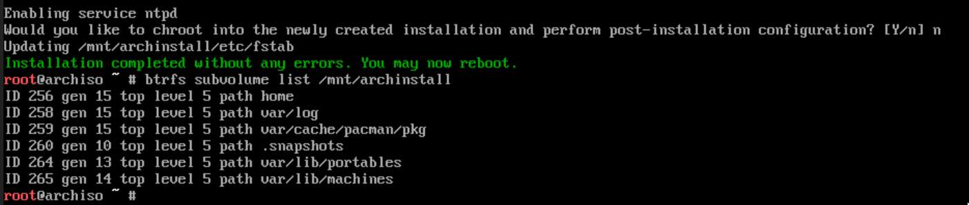 BTRFS subvolumes to support tools like Snapper with rollbacks etc. · Issue #93 · archlinux ...