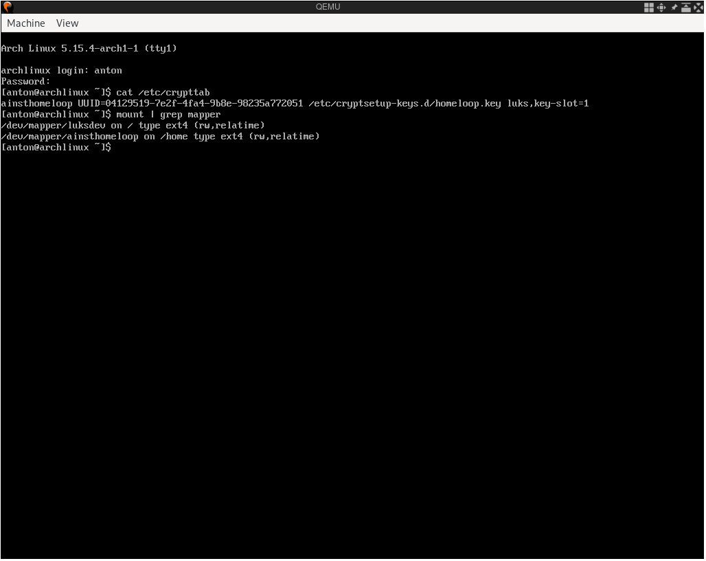 Home partition not encryptable when using ext4 · Issue #749 · archlinux/archinstall · GitHub
