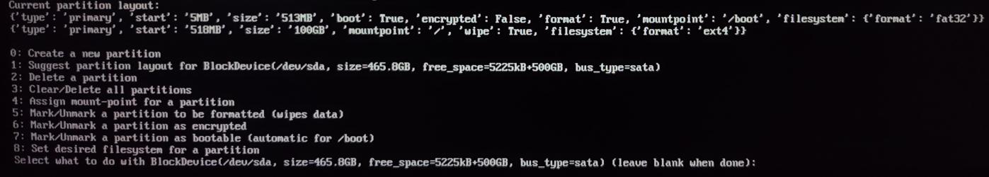 [v2.3.1] Creating new partitions using guided menu crashes · Issue #923 · archlinux/archinstall ...