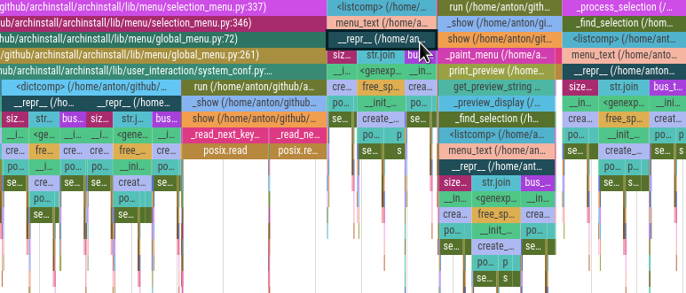 [master] Lag in menu after selecting a harddrive · Issue #1162 · archlinux/archinstall · GitHub