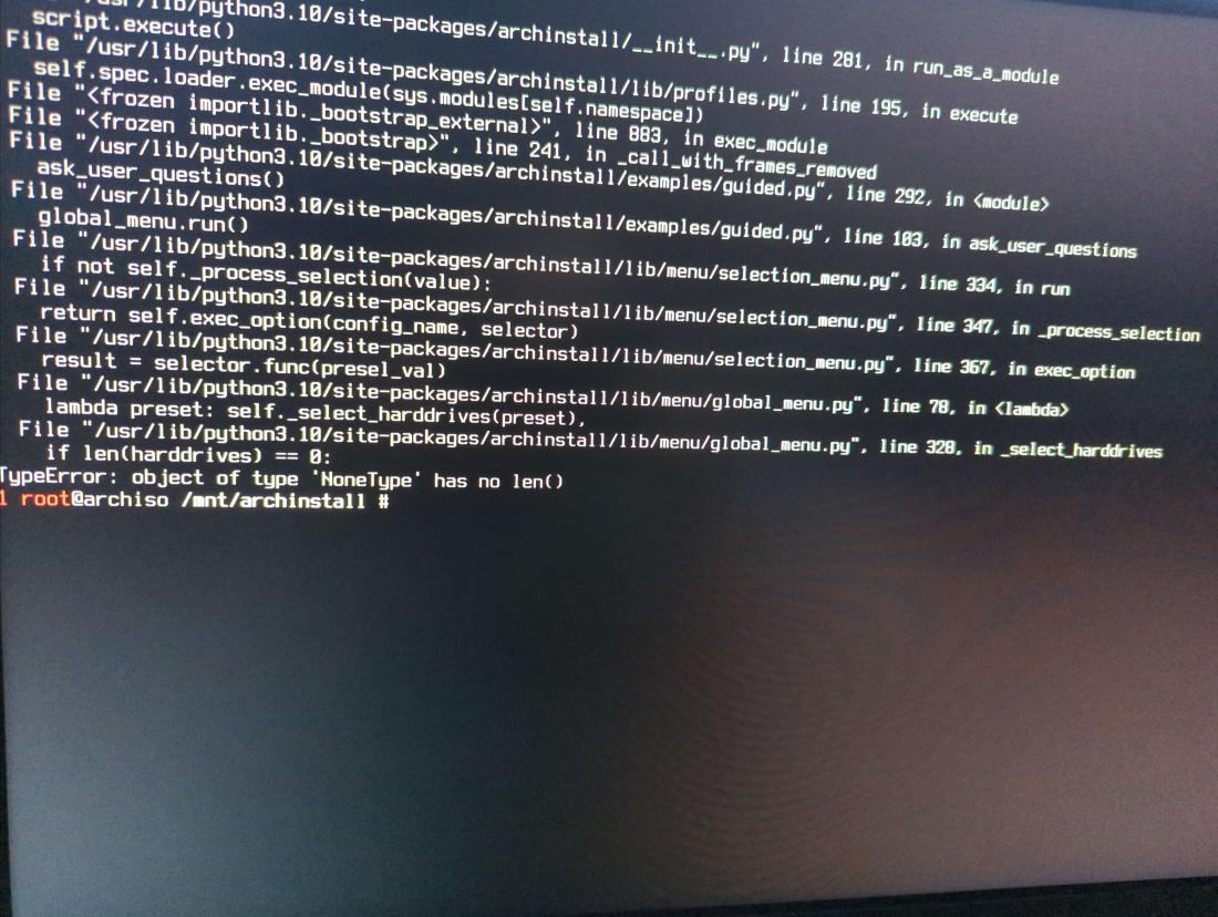 Skipping disks or exiting out of disk selection causes len() on None error · Issue #1479 ...