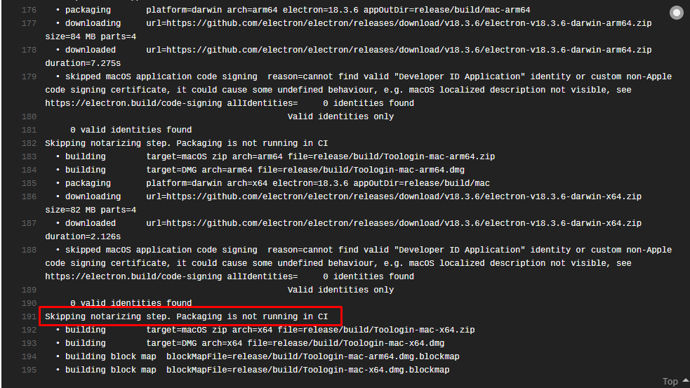 [Travis CI] - Skipping notarizing step. Packaging is not running in CI · Issue #7073 · electron ...