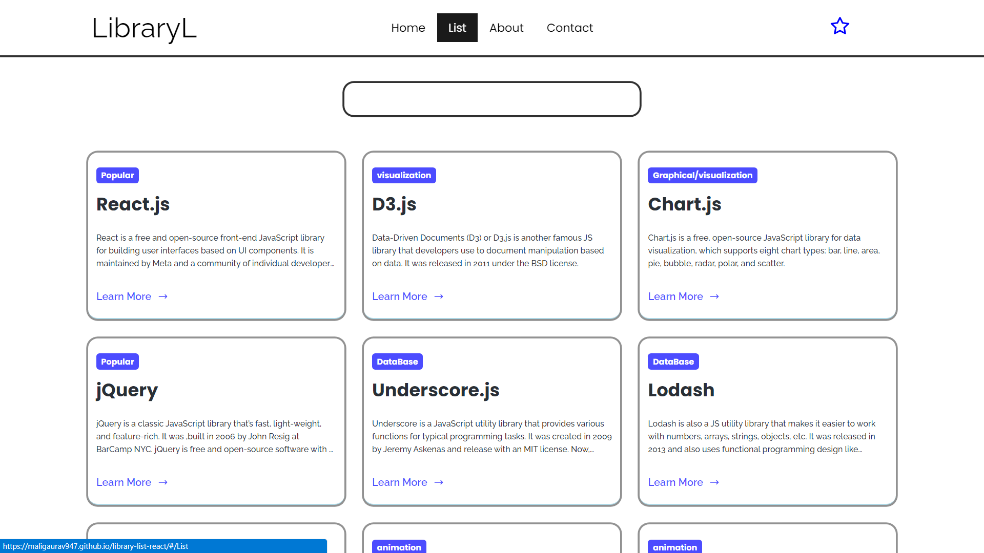 GitHub - maligaurav947/library-list-react: Library List
