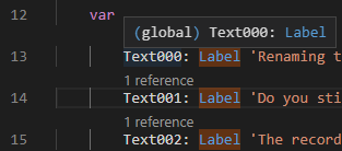 Hovering constant's symbols (Label and EnumValue) lacks more detail ...