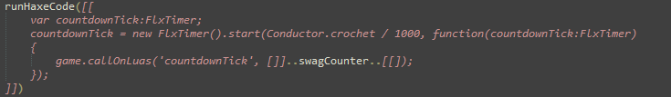 How can I access a timer made with runHaxeCode in another instance of runHaxeCode? · Issue ...