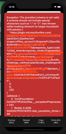 Ios Crash Os 14 5 · Issue 113 · Vmurin React Native Azure Auth · Github