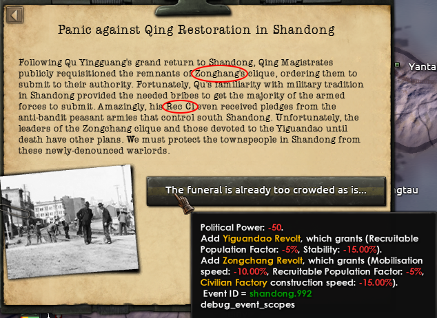 SQI - 2 typos in event "Panic against Qing restoration in Shandong" · Issue #22291 · Kaiserreich ...
