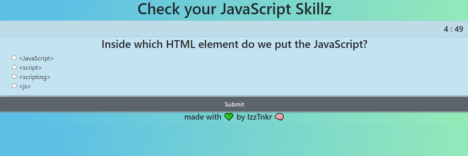 GitHub - izztnkr/Check-Your-Java-Script-Skills