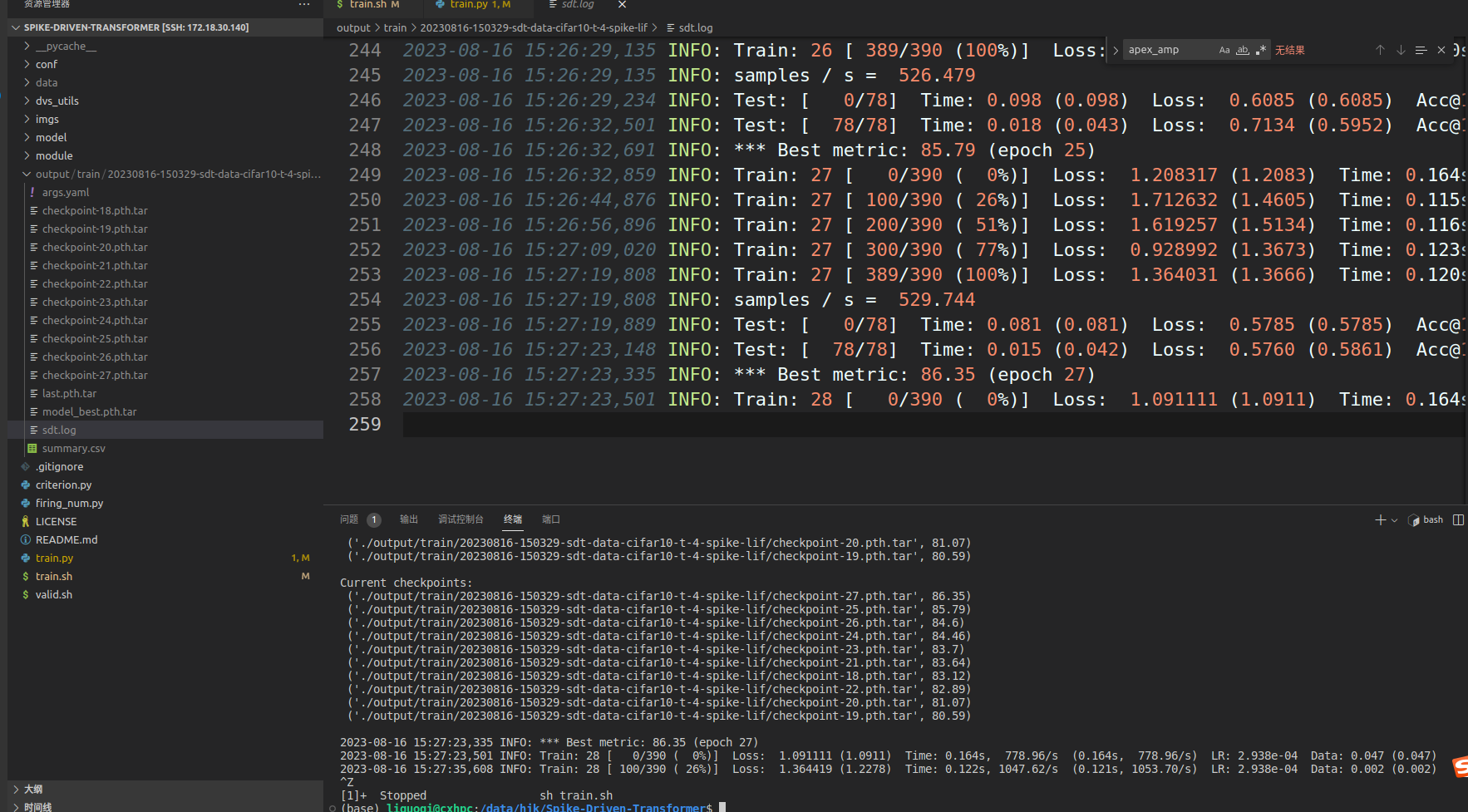 The config for cifar10 in Paper · Issue #1 · BICLab/Spike-Driven ... The config for cifar10 in Paper · Issue #1 · BICLab/Spike-Driven ...