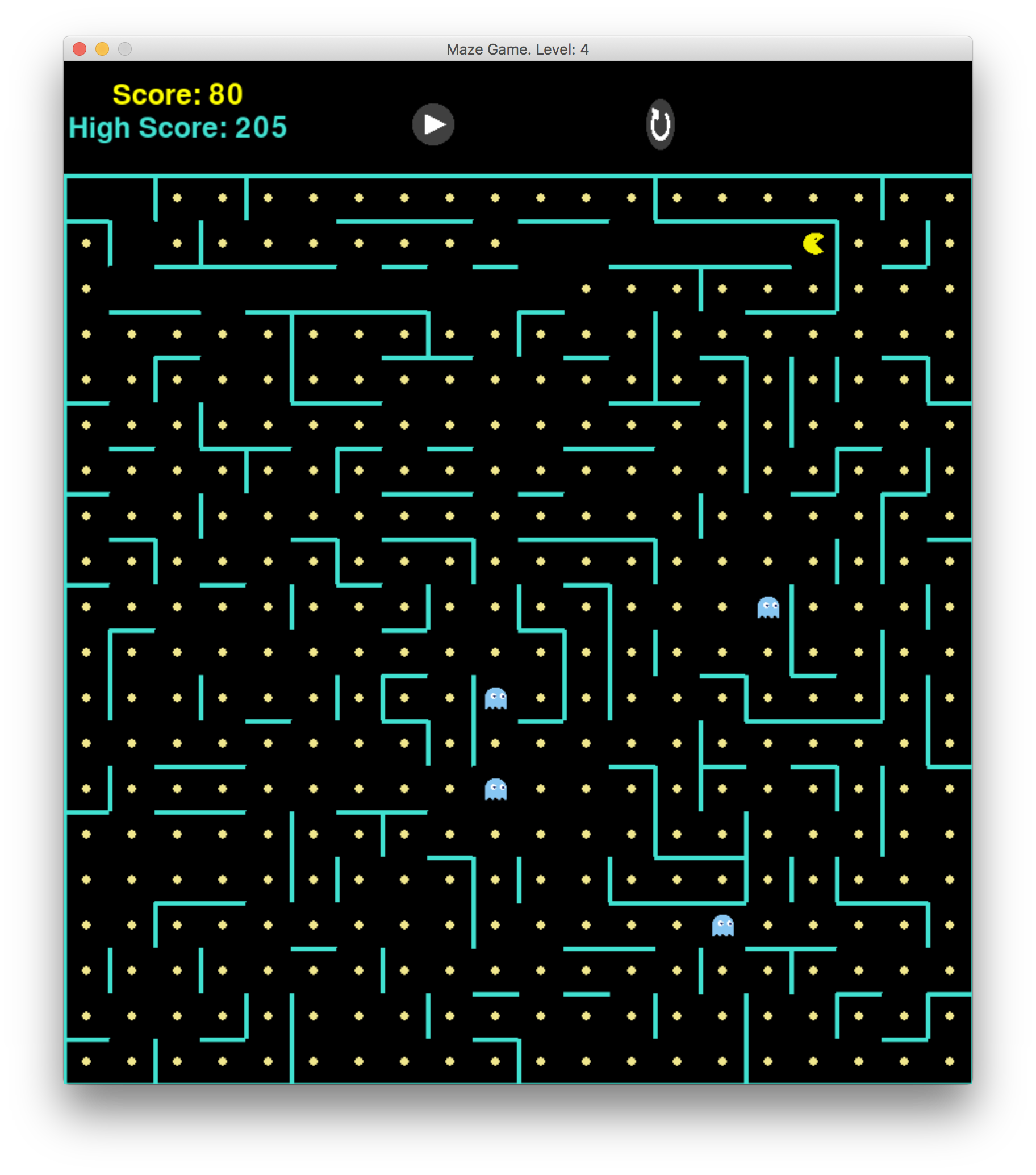 GitHub - AaravGang/MazeGame: Ripoff version of Pacman. A new maze every ...