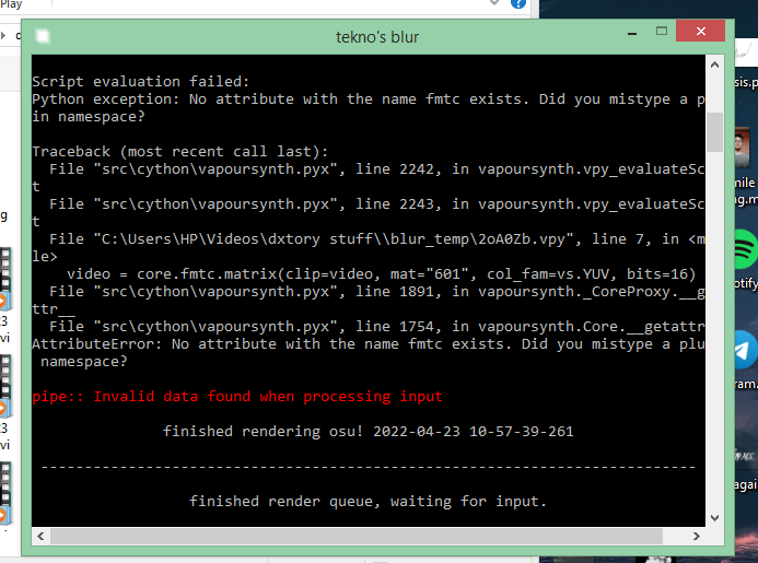 no attribute with the name fmtc exists · Issue #23 · f0e/blur · GitHub