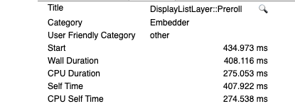 An exported timeline from devtools appears to have surprising long ...