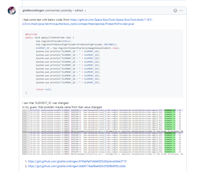 does not work with mekanisme and Beyond Earth · Issue #535 · McJtyMods/TheOneProbe · GitHub