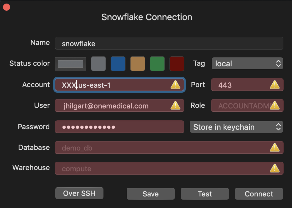Can not connect to snowflake DB · Issue #1681 · TablePlus/TablePlus · GitHub