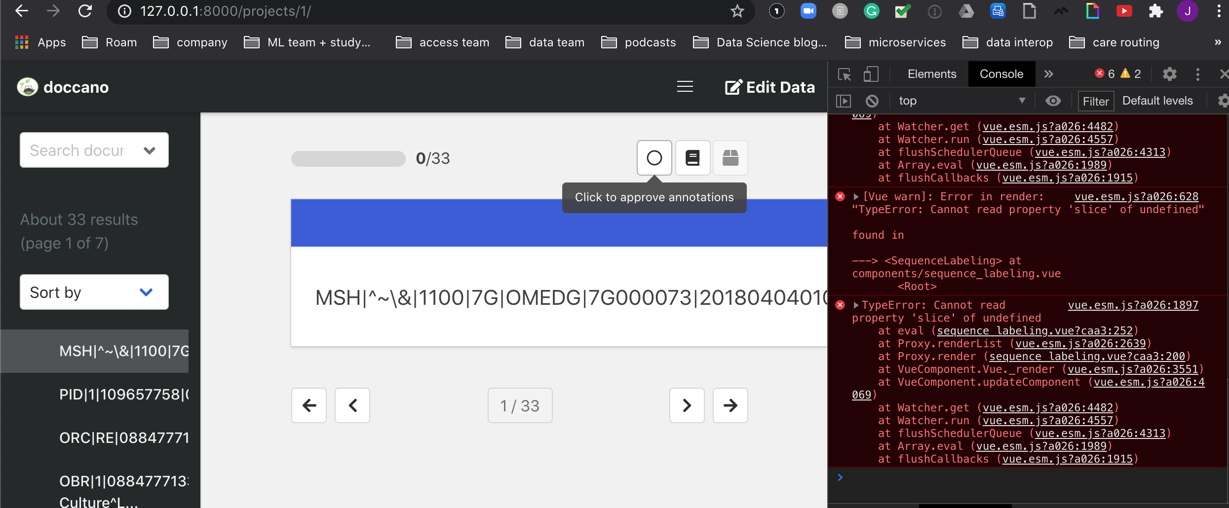 Unable to approve annotations · Issue #1043 · doccano/doccano · GitHub