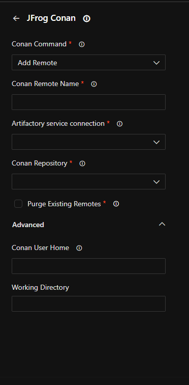 Missing parameter configuration from "Conan add remote" task · Issue #429 · jfrog/jfrog-azure ...