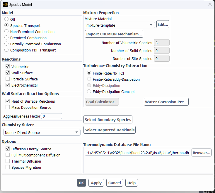 Species Transport · Issue 2016 · Ansys Pyfluent · Github