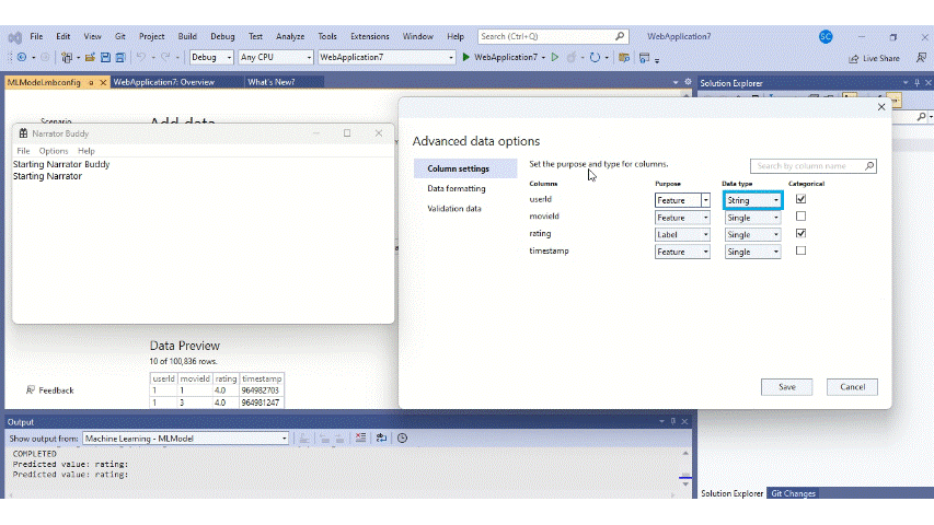 A11y_Model Builder_Add data_Advanced data option_Info and relationship: After selecting any list ...