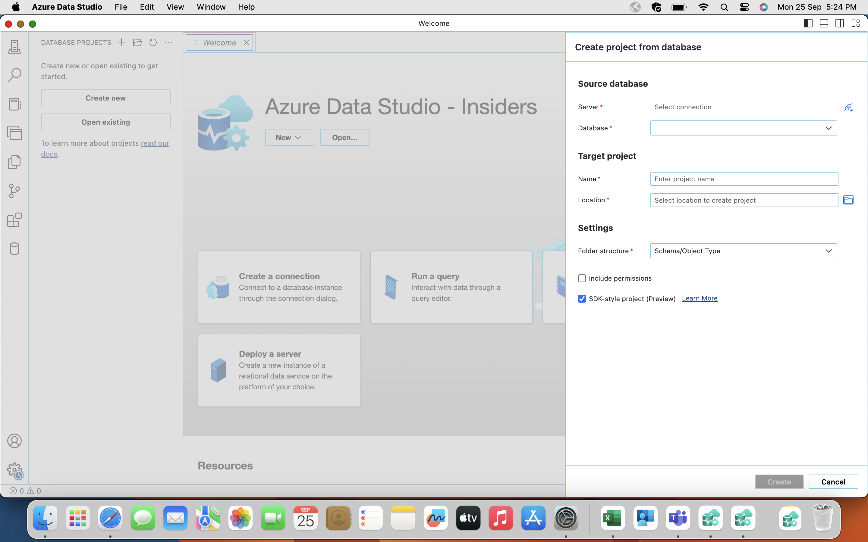 A11y Sqldatabase Projects Extension View And More Action Create Project From Database Usability