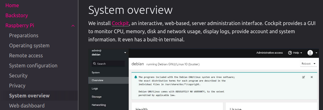 Serve navigation to available webservices directly on https://raspibolt.local · Issue #849 ...