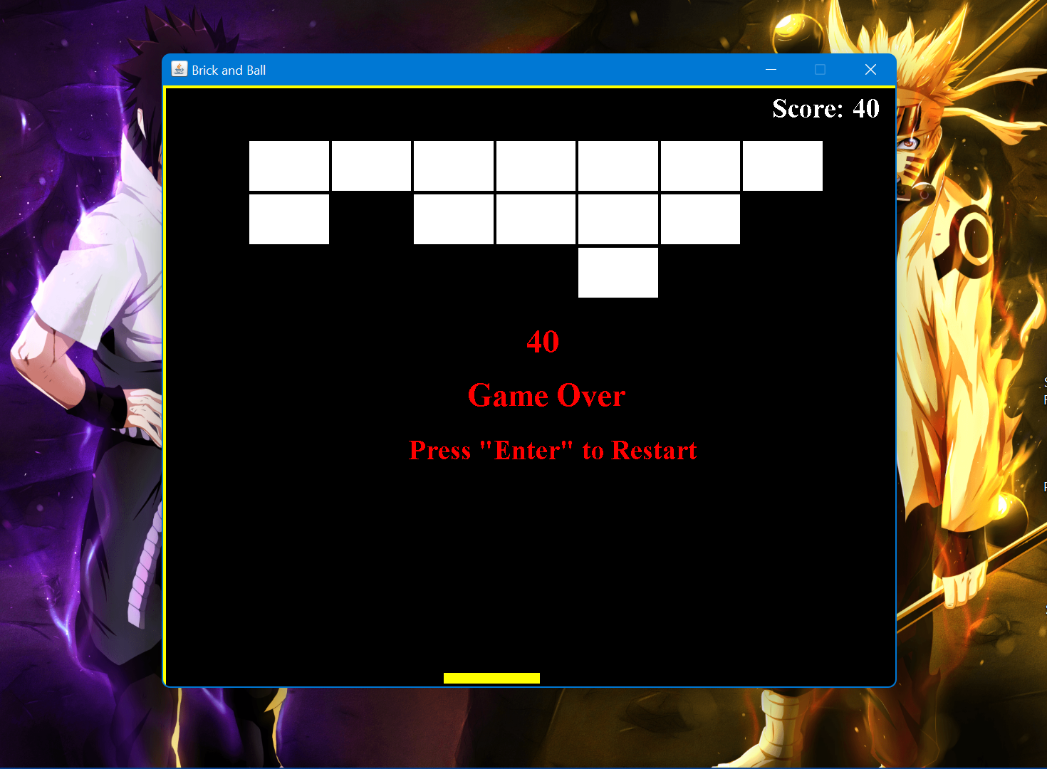 GitHub - Priyankkumawat/ball-and-brick-game: Java Swing base ball and brick game