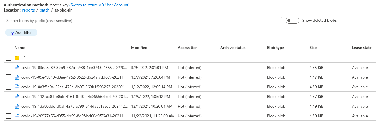 Investigate why older blobs aren't being removed · Issue #5566 · CDCgov/prime-reportstream · GitHub