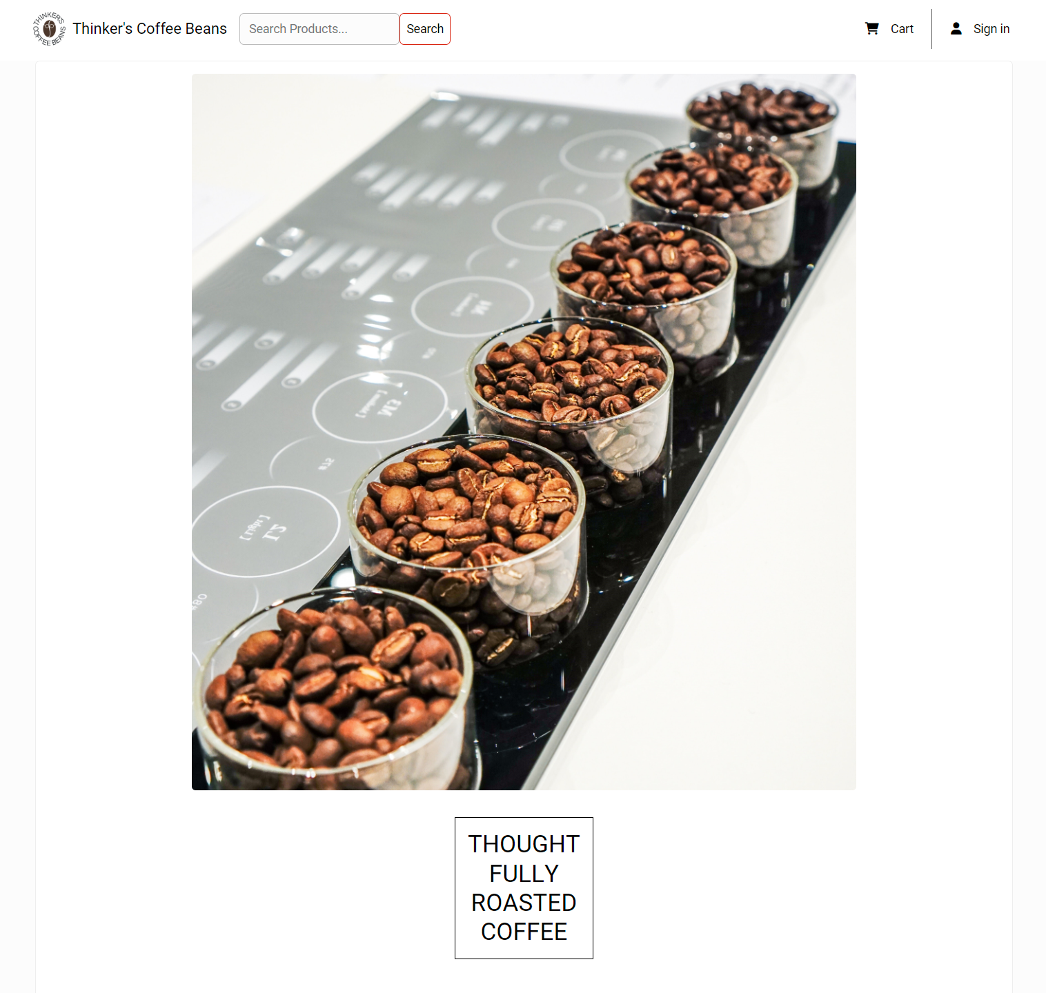GitHub - changtime247/ThinkersCoffeeBeans: Ecommerce shop fully featured - MongoDB Express React ...