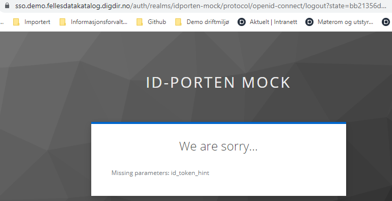 Feil ved utlogging i demo · Issue #115 · Informasjonsforvaltning/sso · GitHub