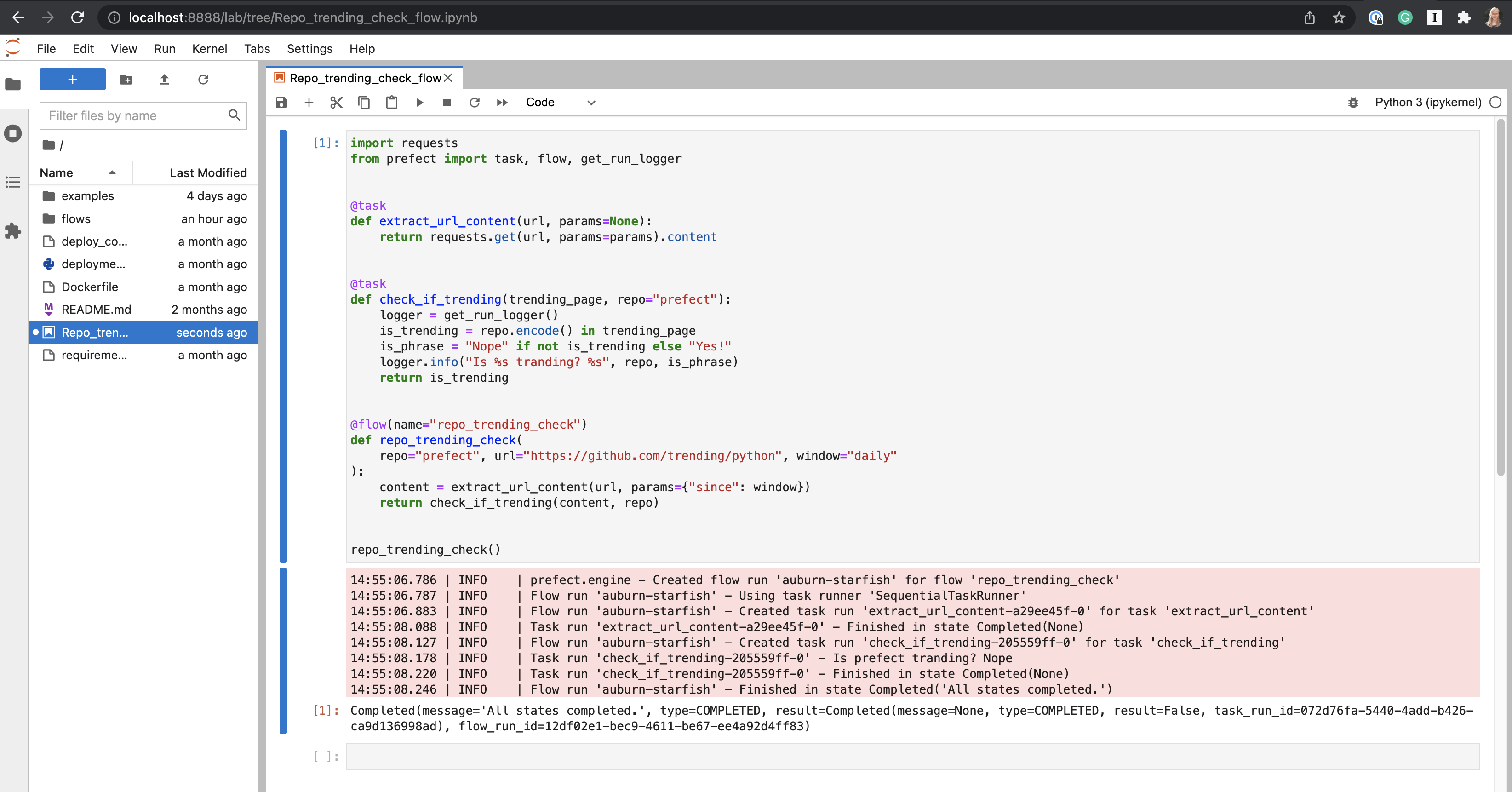 Orion Running Orion Flows From A Jupyter Notebook Throws Missingcontexterror · Issue 5533
