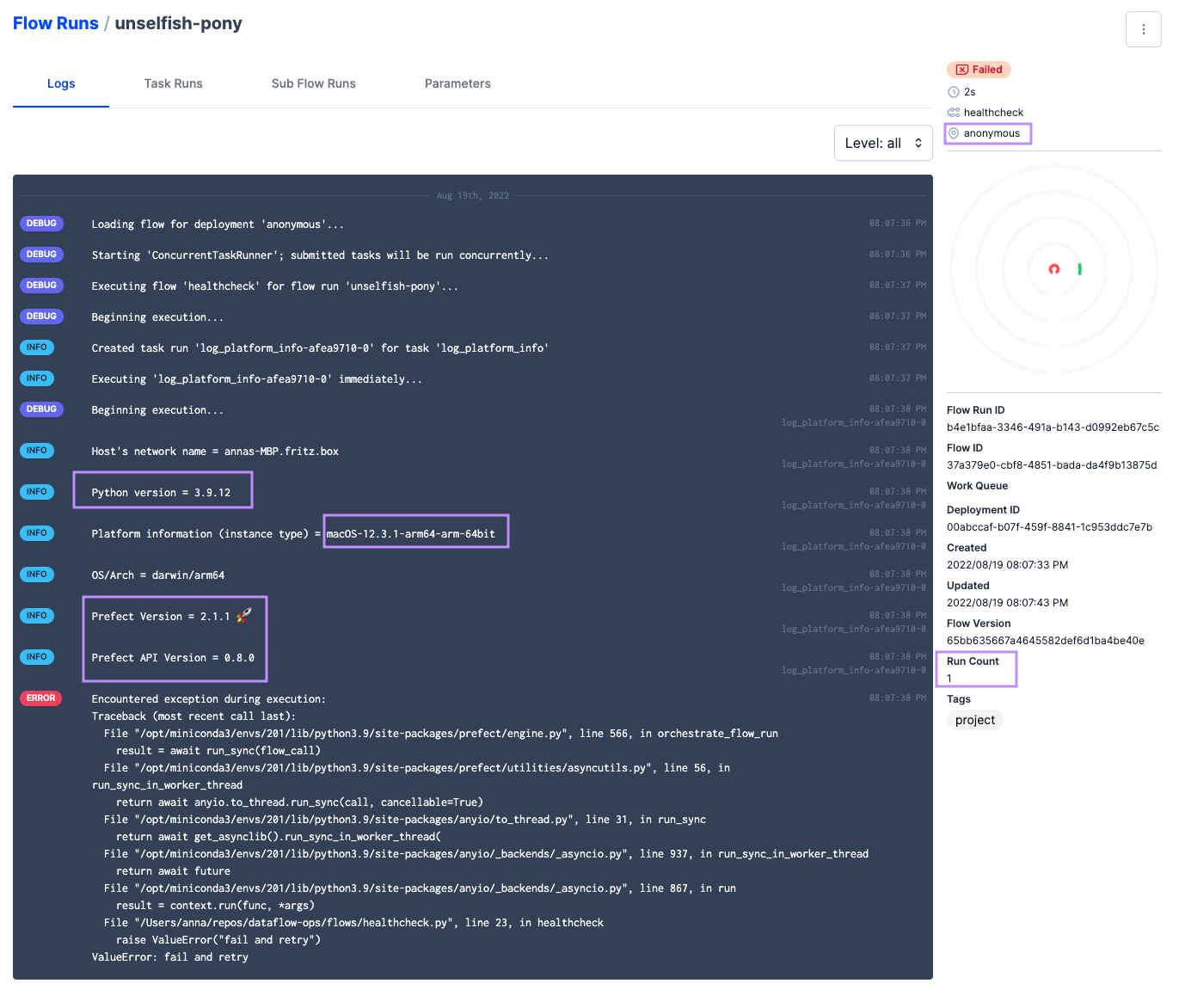 Flow Level Retries Don T Work With Deployed Flow Runs · Issue 6485 · Prefecthq Prefect · Github