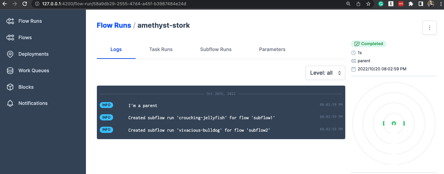 Subflow Runs Tab Is Empty · Issue 7268 · Prefecthqprefect · Github