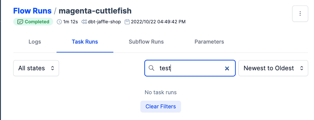 UI "search by run name" filter doesn't correctly filter results by run name · Issue #7290 ...