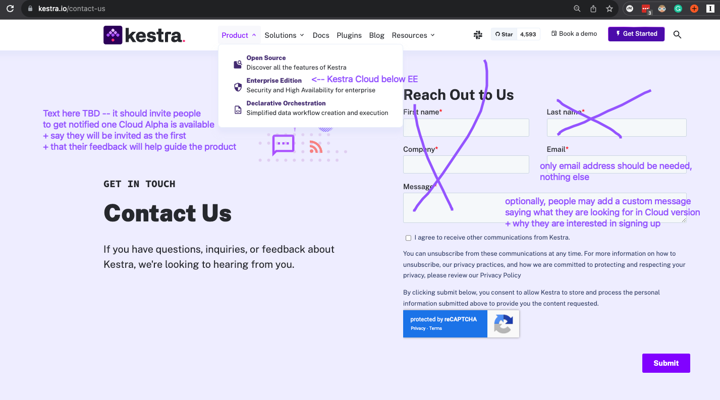 Design Kestra Cloud page · Issue #584 · kestra-io/docs · GitHub