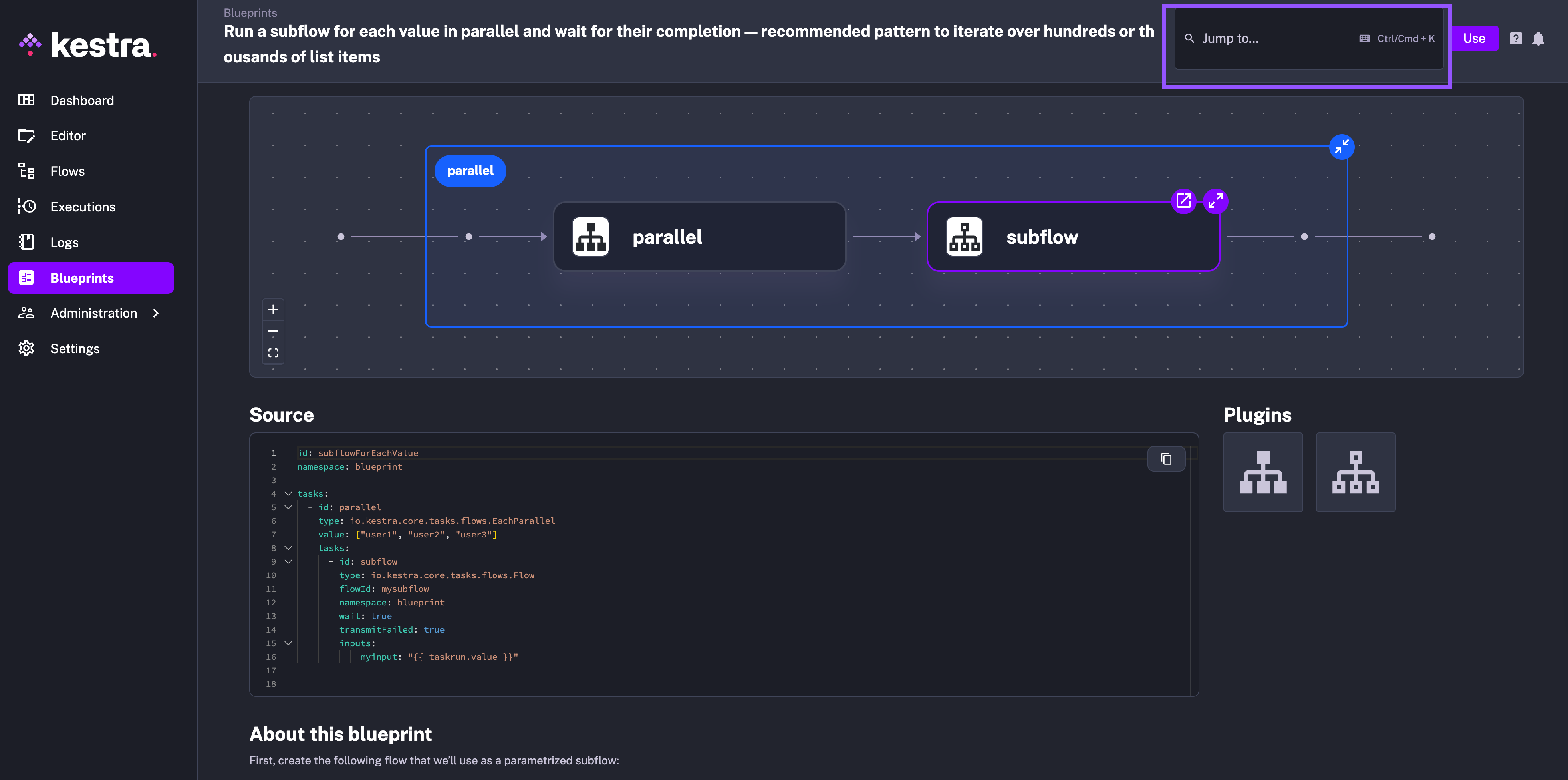 [UI] The search bar is too wide when a blueprint text is long · Issue #2390 · kestra-io/kestra ...