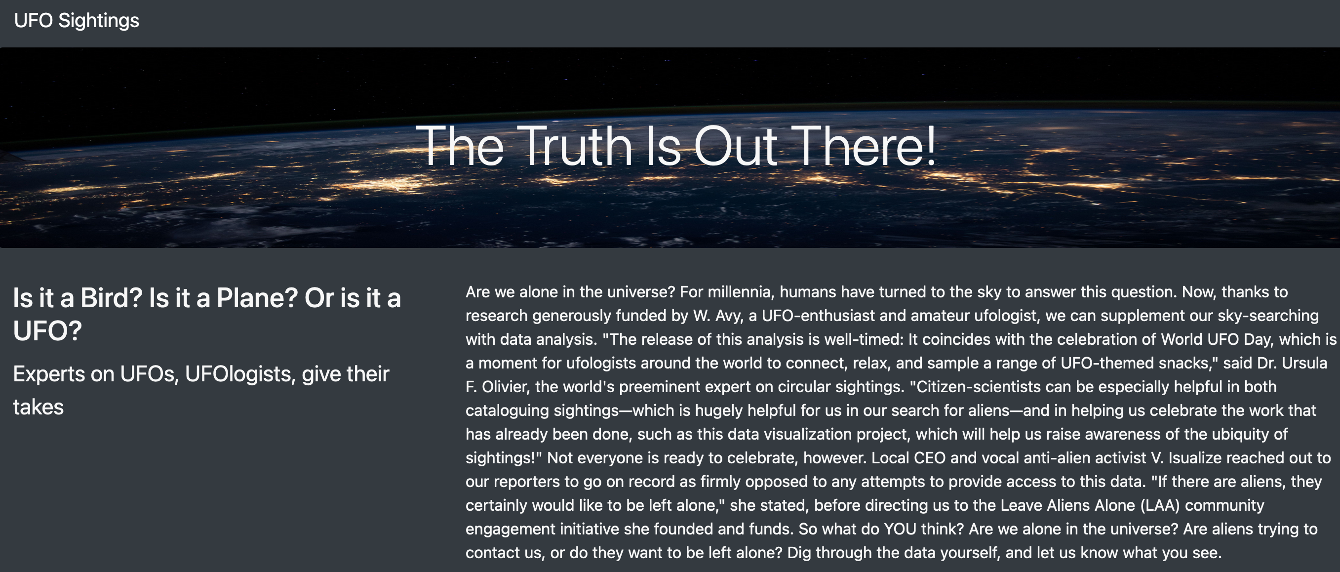 GitHub - sweazysm/UFOs