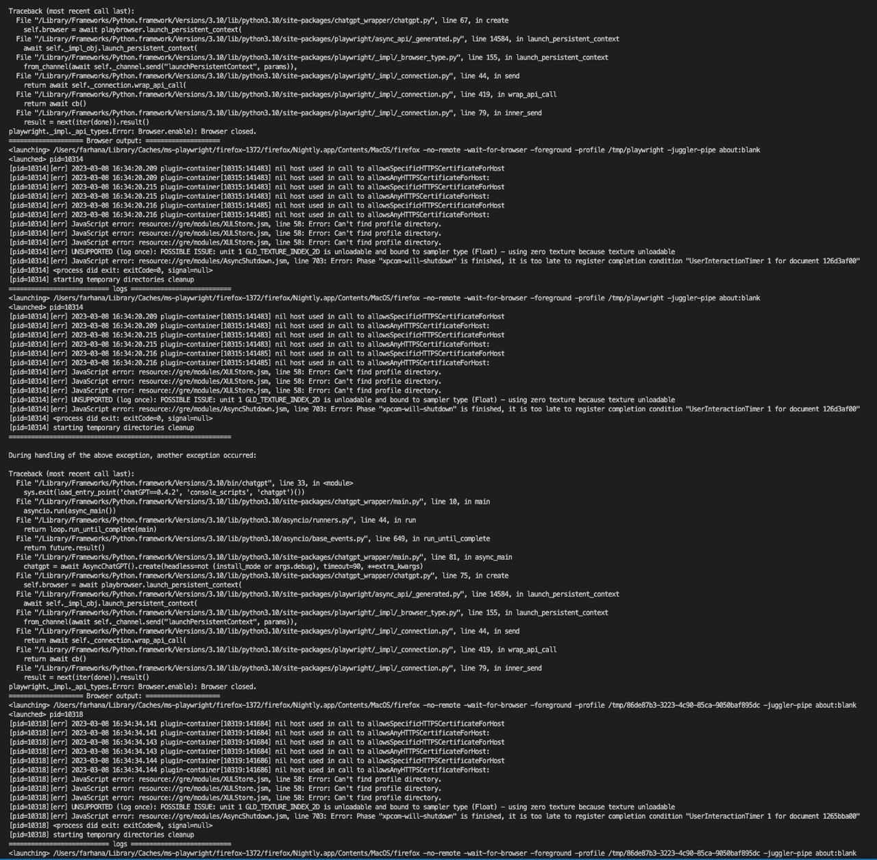 Unable To Access Firefox Due To Older Version Of Firefox Error · Llm Workflow Engine Llm