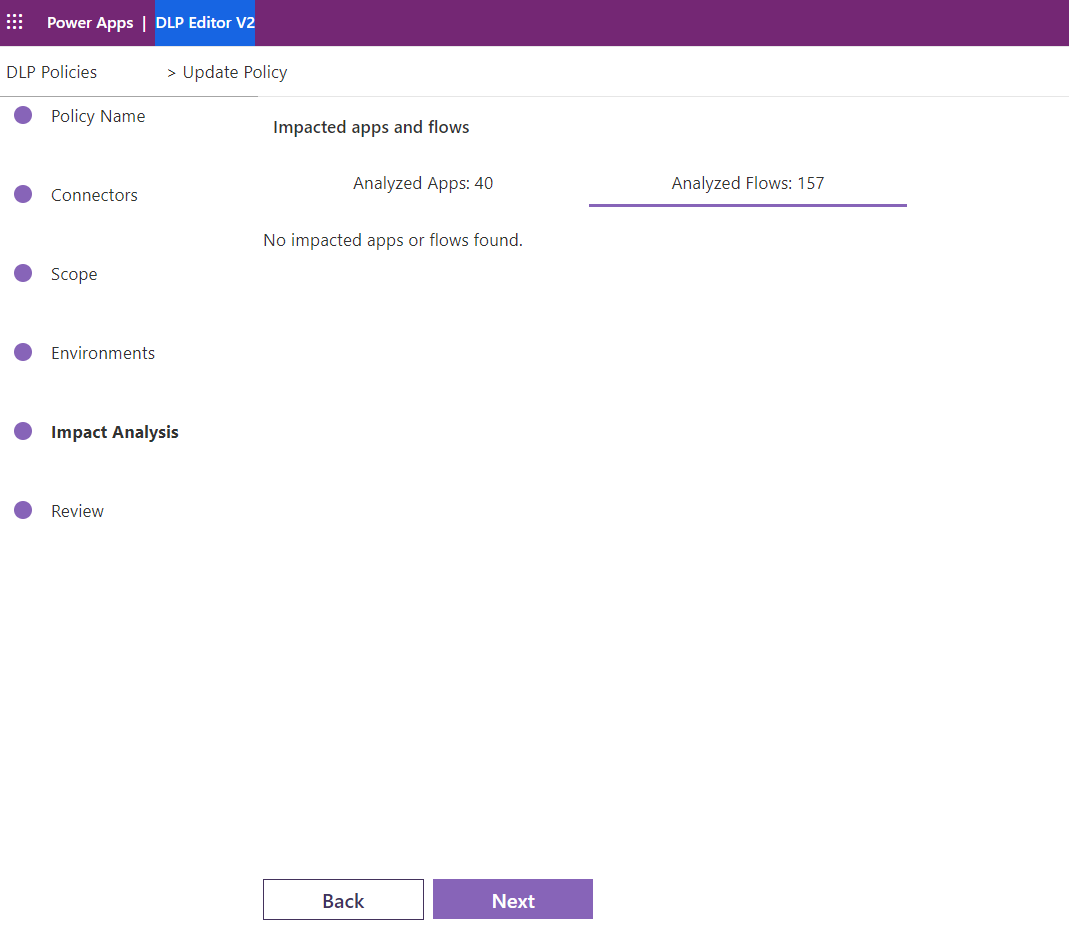 [CoE Starter Kit - BUG] ISSUE TITLE - DLP Editor V2 - Impact Analysis Screen Doesn't Show Flows ...