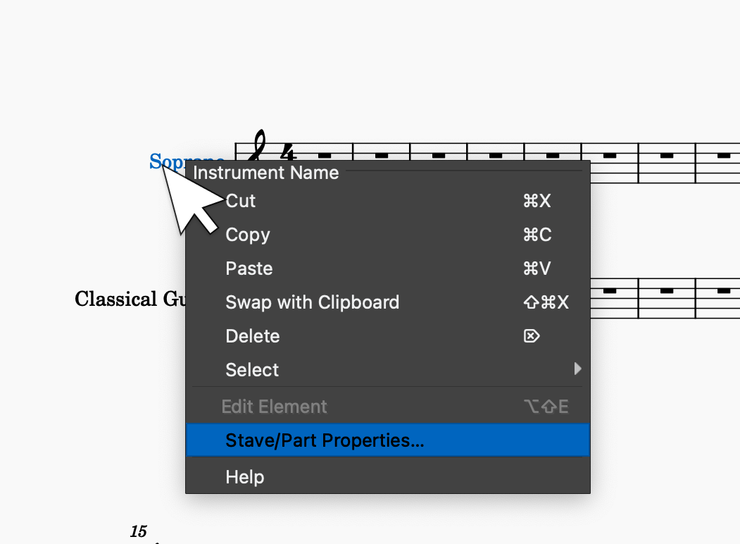 [MU4 Issue] Crash when making changes to staff/part properties after double-click on instrument ...