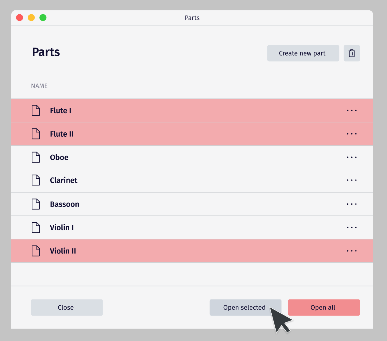 [MU4 Task] Minor tweaks to Parts dialog · Issue #11420 · musescore/MuseScore · GitHub